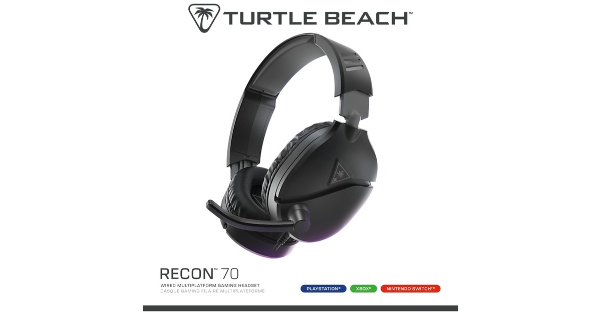 Turtle Beach Ear Force Recon 70P Black (2024) over-ear gaming headset Zwart, PS4, PS5, Xbox ...