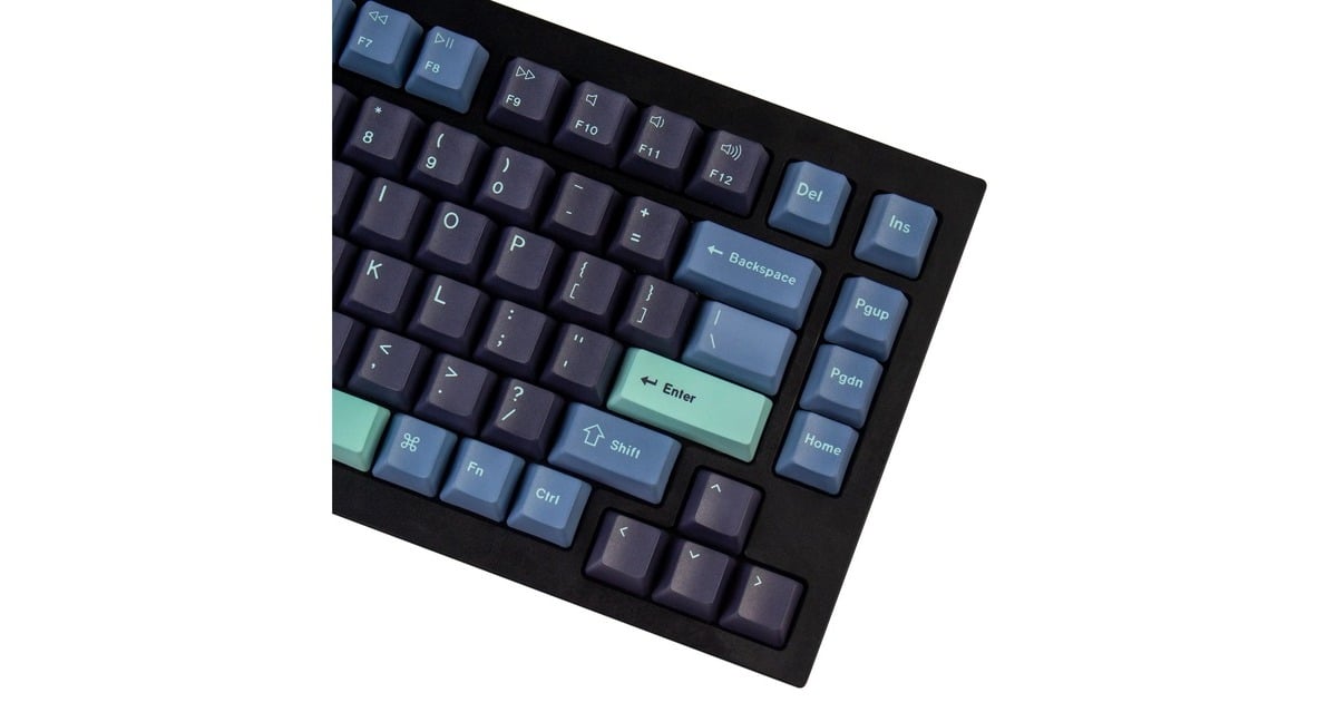 Keychron OEM Dye-Sub PBT Full Keycap-Set - Hacker keycaps Donkerblauw ...