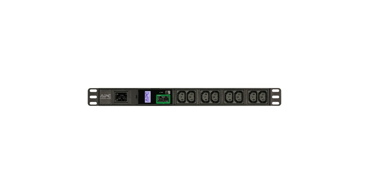 APC Easy Metered Rack PDU, 16A, 230V, (8)C13 Zwart, 8x C13, 1U, EPDU1016M