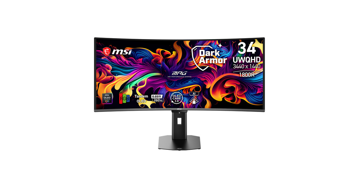 MSI MPG 341CQR QD-OLED X36 34" Curved UltraWide gaming monitor Zwart ...