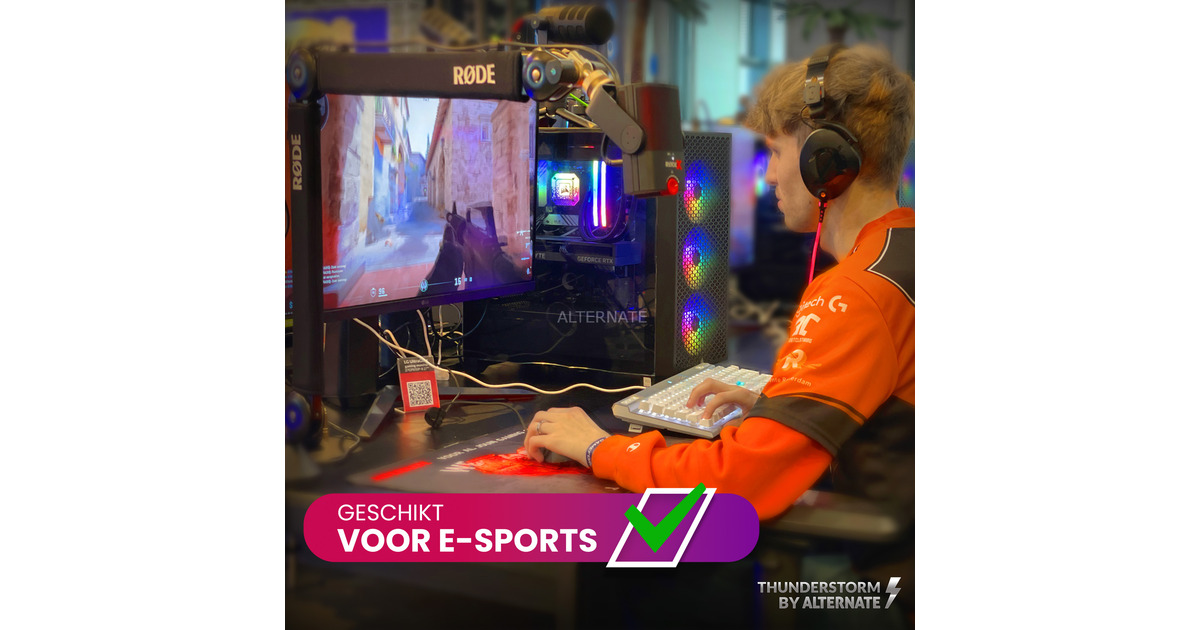 ALTERNATE Ryzen 9 - RTX 5080 Gaming pc Powered by ASUS Zwart/houtkleur ...