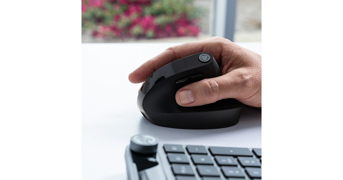 JLab JBuds Ergonomic Wireless Vertical Mouse Zwart, 1200 – 2400 DPI ...