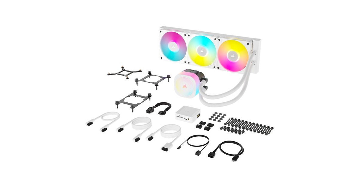 Corsair iCUE LINK TITAN 360 RX RGB White waterkoeling Wit, 4-pins PWM ...