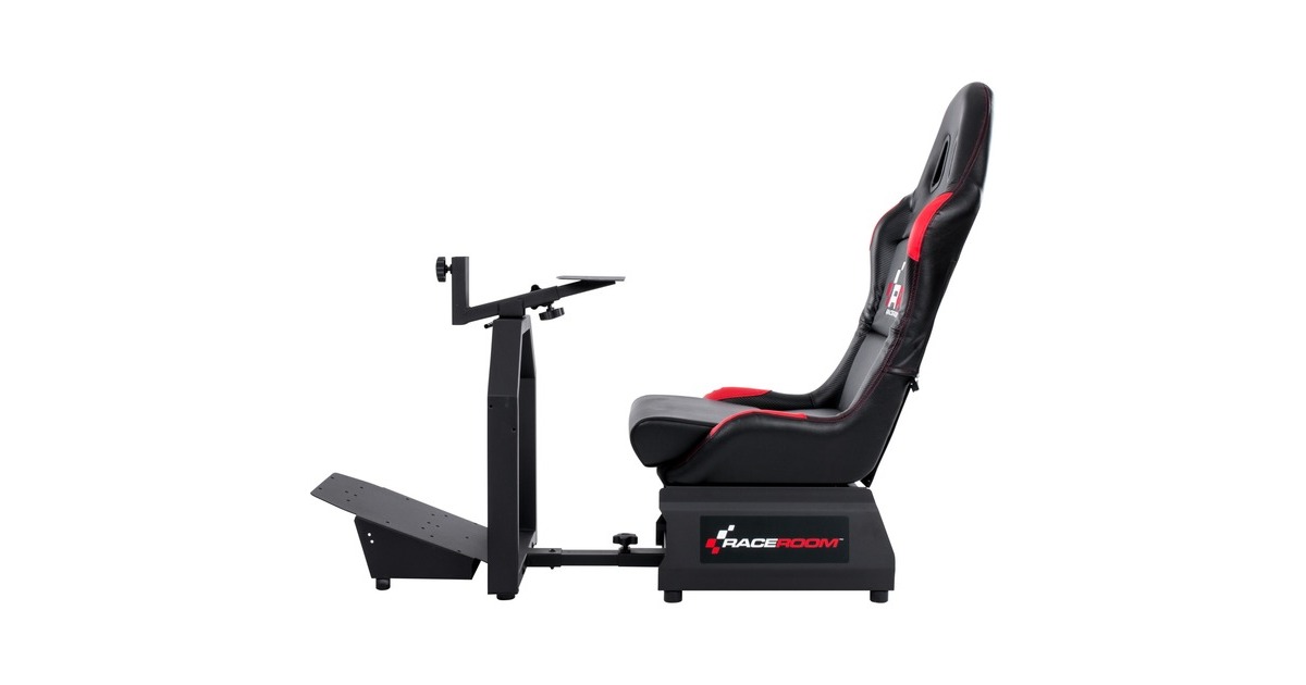 RaceRoom Game Seat RR 3055 racingsimulator Zwart/rood