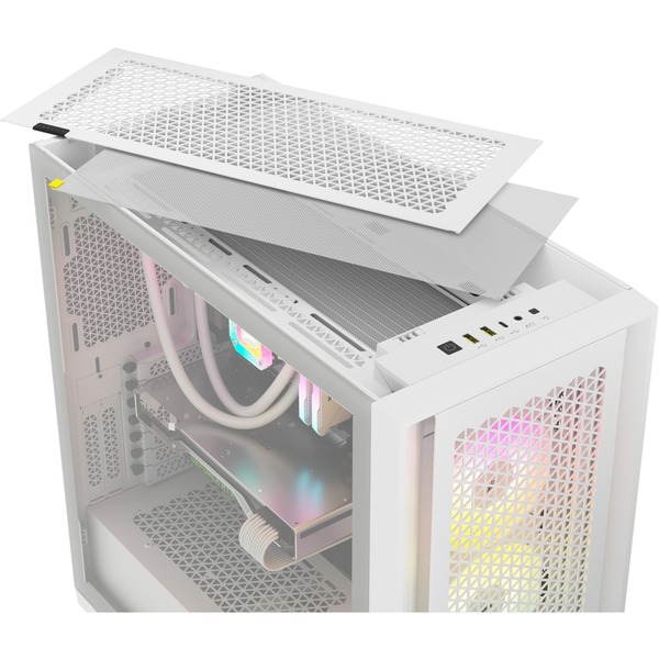 Corsair iCUE 5000D RGB AIRFLOW midi tower behuizing Wit | 2x USB-A | 1x ...
